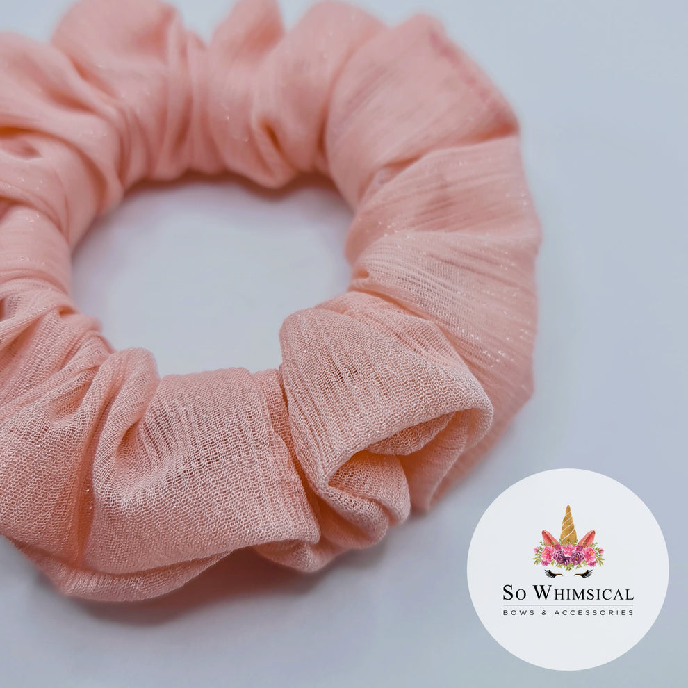 Twinkle Peach Small Scrunchie – So Whimsical