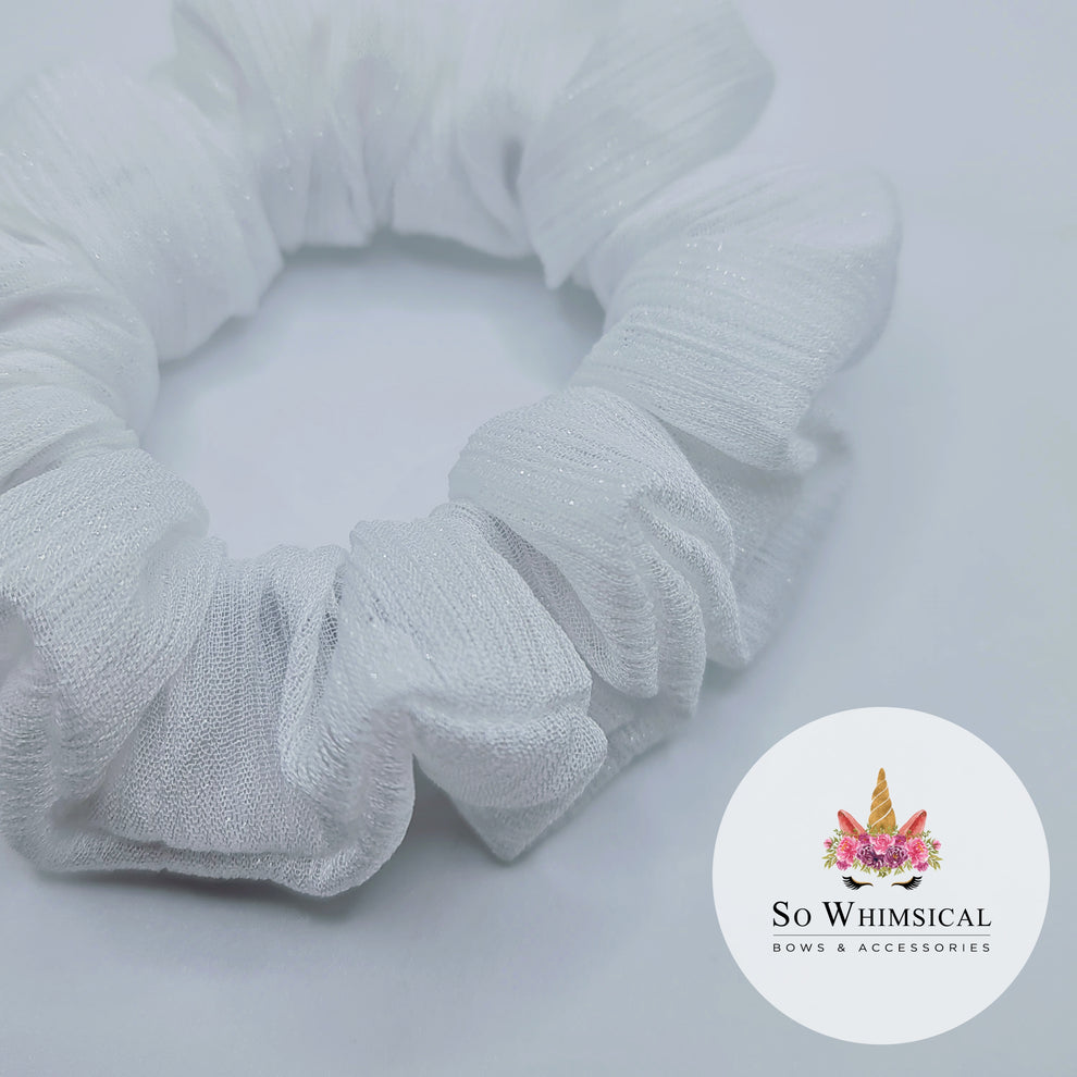 SW5030 - Twinkle White Small Scrunchie – So Whimsical